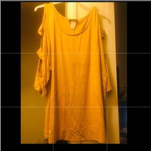 Tops | New Yellow Tshirt Open From Arm Sleeves | Poshmark